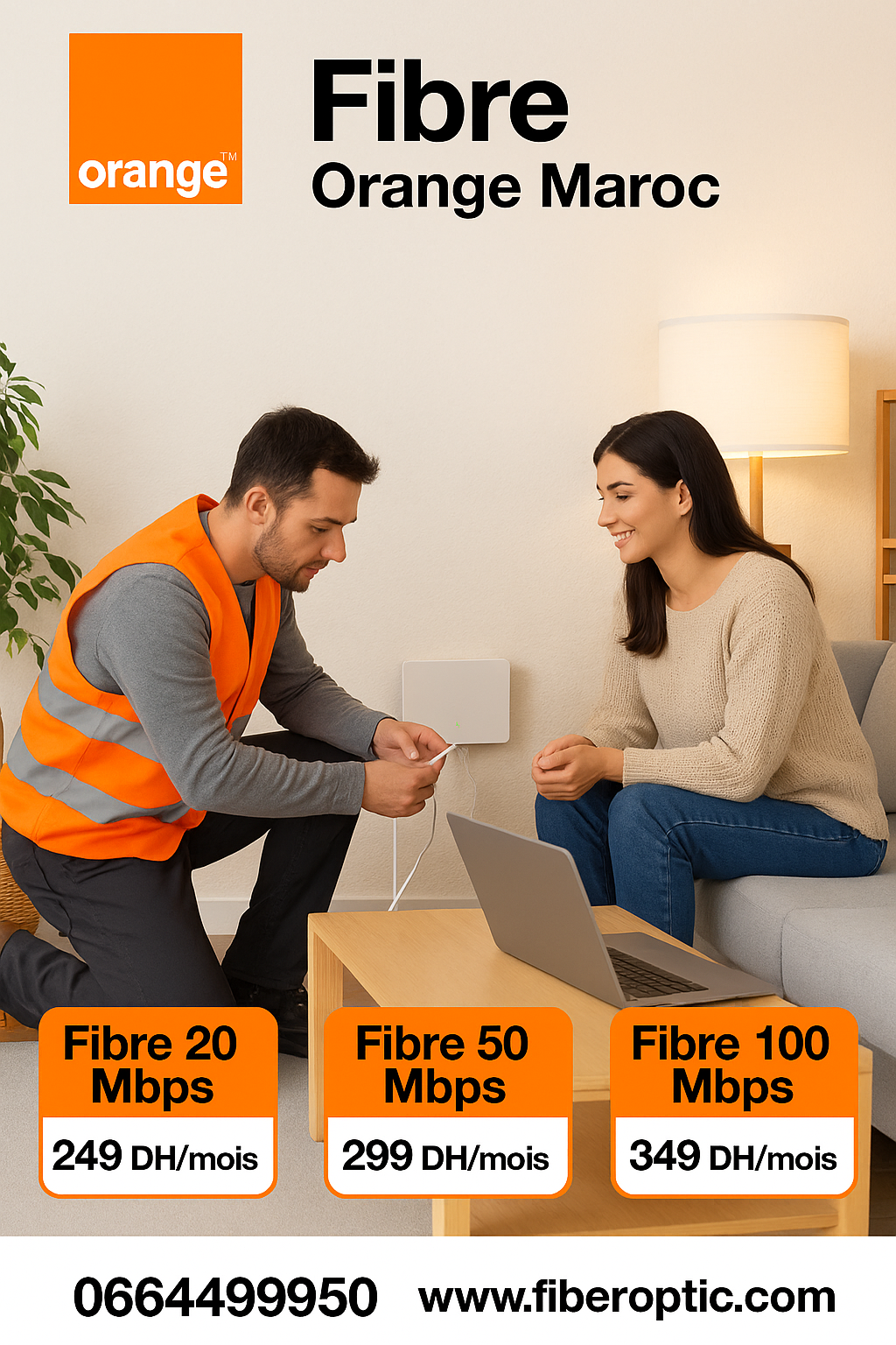Fibre Optique Orange Maroc – Vérifiez votre éligibilité et localisation